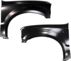 evan fischer fender set of 2 compatible with 2000-2005 ford excursion, fits 1999-2007 ford f-250 super duty, fits 1999-2007 ford f-350 super duty primed front, driver and passenger side