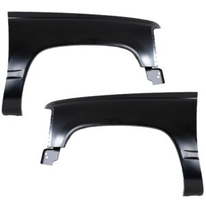 garage-pro front, driver and passenger side set of 2 fender compatible with 1995-2000 chevrolet tahoe, fits 1988-1998 chevrolet c1500 & 1992-1999 gmc yukon primed steel