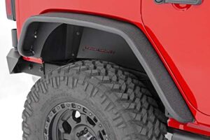 rough country 5" rear tubular fender flares for 07-18 jeep wrangler jk - 10532