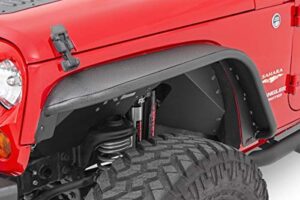 rough country 8" front tubular fender flares for 07-18 jeep wrangler jk - 10531