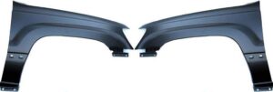 evan fischer front fender set of 2 compatible with 1999-2004 jeep grand cherokee primed steel driver and passenger side capa