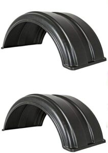 qty. 2, buyers products 8590017-x2 polymer fenders (mounting brackets sold separately). fits trucks with 16" to 17" dual rear wheels.