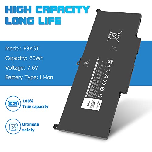 VNYUNQWE F3YGT Latitude 7480 Battery 7490 Battery 2X39G 60WH for Dell Latitude 12 7000 7280 7290/13 7000 7380 7390 P29S002/14 7000 7480 7490 P73G002 Series DM3WC KG7VF P73G 451-BBYE 453-BBCF