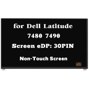 gbole screen for dell latitude 7480 7490 p73g p73g001 p73g002 n140hce-g52 b140han03.3 lcd screen display replacement panel 30pin fhd 1920x1080 (non-touch screen)