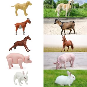 Beverly Hills Doll Collection Farm Animal Toys Set of 10, Large Toy Farm Animals for Toddlers, Plastic Animal Figures, Realistic Animal Figurines for Kids