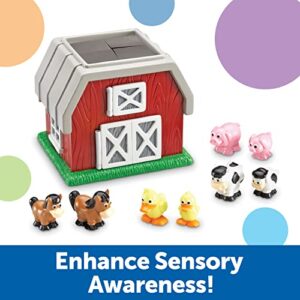 Learning Resources Hide-N-Go Moo, Farm Animal Toy, Barn Toys for Toddlers, 9 Pieces, Ages 2+