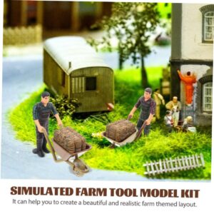 KOMBIUDA 12pcs Farm Accessories Model Sand Tray Miniatures Lawn Mower Accessories Cow Accessories Miniature Farmer Mini Mower Farm Playset Miniature Tools for Crafts Mini Farm Toys