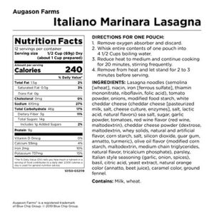 Augason Farms Italiano Marinara Lasagna Super CAN with 3 Pouches, 29.2 Oz