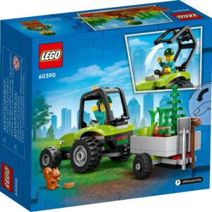 LEGO City Park Tractor 60390, Toy with Trailer for Kids Ages 5 Plus, Farm Vehicle Construction Set with Animal Figures and Gardener Minifigure, Gift Idea