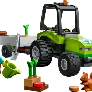 LEGO City Park Tractor 60390, Toy with Trailer for Kids Ages 5 Plus, Farm Vehicle Construction Set with Animal Figures and Gardener Minifigure, Gift Idea