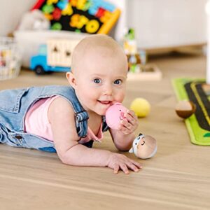 Melissa & Doug Rollables Farm Friends Infant and Toddler Toy (4 Pieces), 4 soft, round animal toys