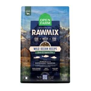 Open Farm RawMix Grain-Free Wild-Ocean Recipe for Dogs, includes Kibble, Bone Broth, and Freeze Dried Raw, Inspired by The Wild, Humanely Raised Protein and Non-GMO Fruits and Veggies, 3.5 lb