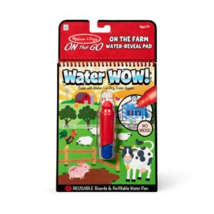 melissa & doug water wow! on the farm - stocking stuffers, children's paint , activity books for toddlers and kids ages 3+, 1 count (pack of 1)