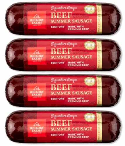 Hickory Farms Beef Summer Sausage 10 Ounce (Pack of 4)