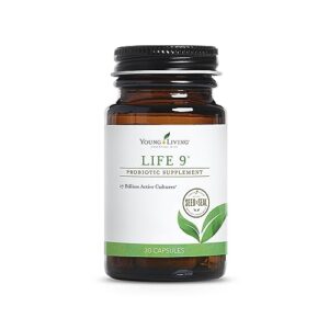 life 9 probiotic supplement by young living - boost immunity & digestive and gut health support - 30 capsules - 17 billion live cultures - 9 beneficial strains