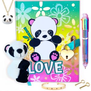 life is a doodle girls diary with lock and key - panda diary for girls excellent gratitude & prayer daily journal for girls with lock - our kids journal for girls created for self-expression