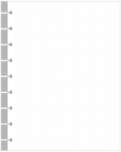 classic size discbound dotted grid refill paper, 9-disc discbound pre-punched happy planner inserts, 100sheets/200pages loose-leaf paper, 100gsm white paper, 7" x 9.25"