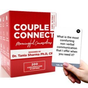 life sutra couples games for adults - 200 conversation cards crafted by psychologist - meaningful conversation starters - fun date night ideas - perfect for date night games - couples card game