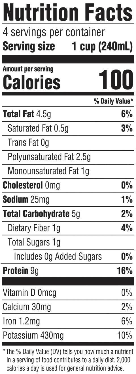 West Life Organic Soy Milk, Unsweetened Plain, Low Sugar, 9g of Protein, Vegan Dairy Alternative, Lactose-Free, Shelf Stable, 32oz (Pack of 6)