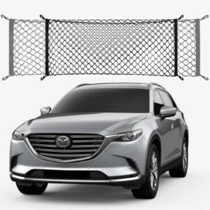 trunk cargo trunk net compatible with mazda cx-9 cx9 cx 9 new 2024 2023 2022 2021 2020 2019 2018 2017 2016 2015 2014 2013 2012 2011 2010 2009 2008 2007 car rear nylon mesh tailgate netting