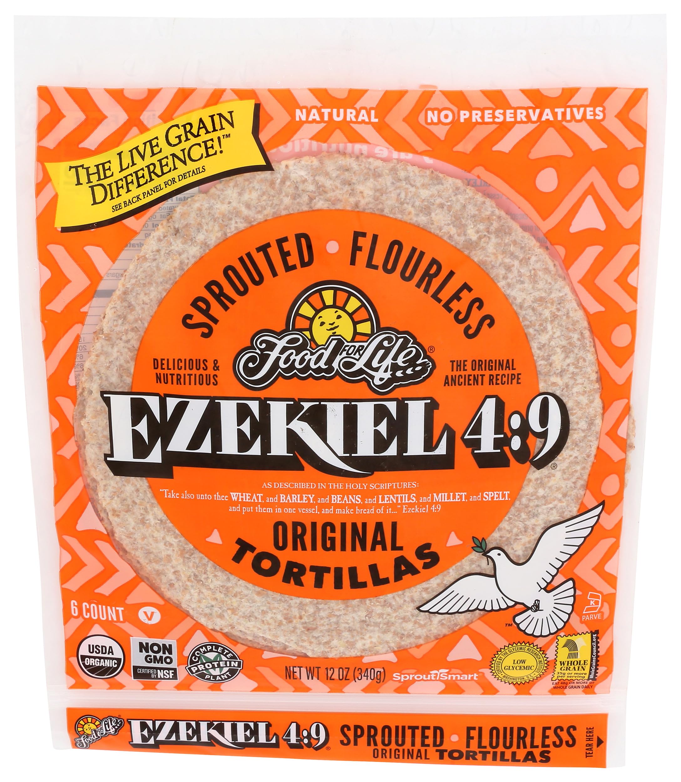 FOOD FOR LIFE Organic Whole Grain Tortillas, 12 OZ