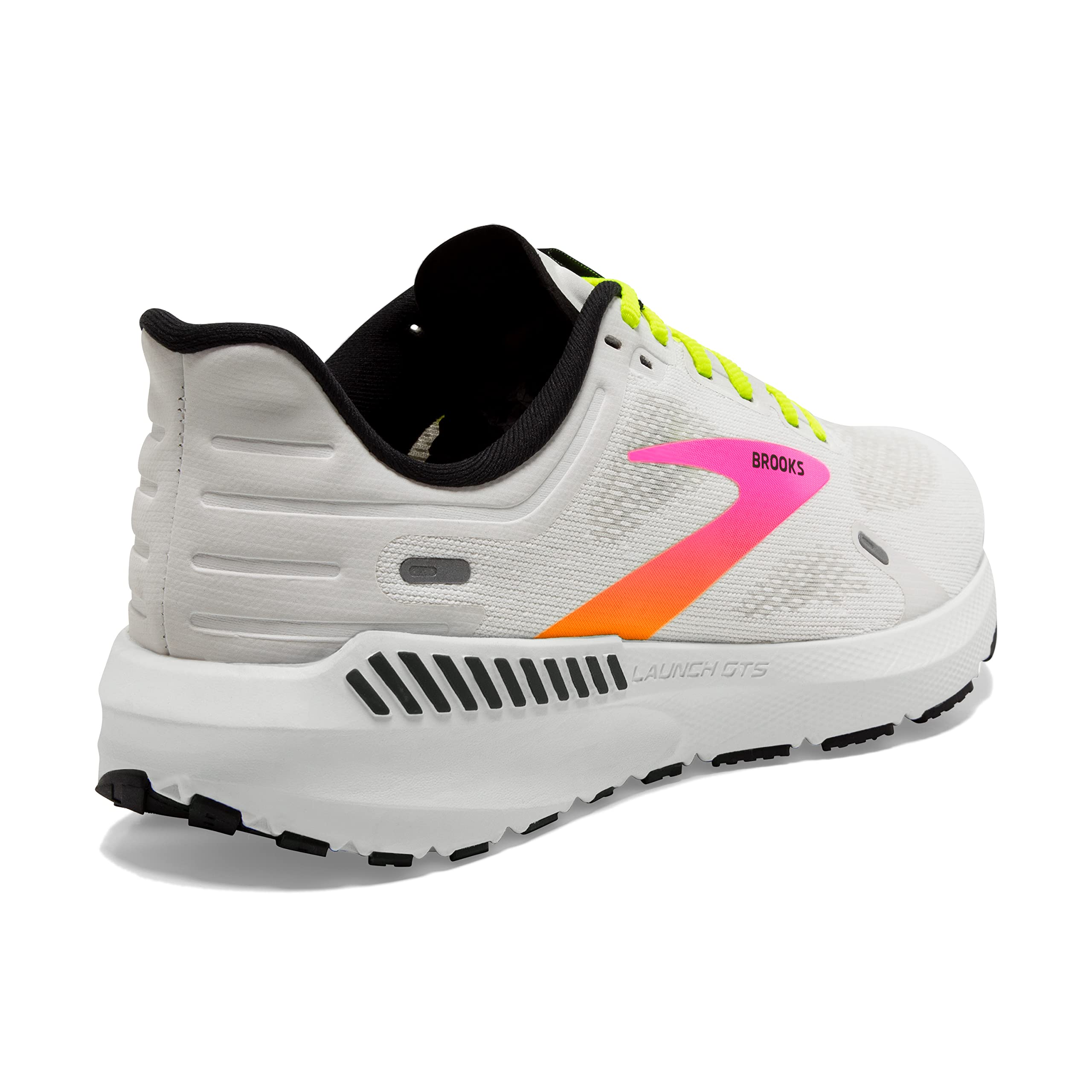 Brooks Men’s Launch GTS 9 Supportive Running Shoe - White/Pink/Nightlife - 11