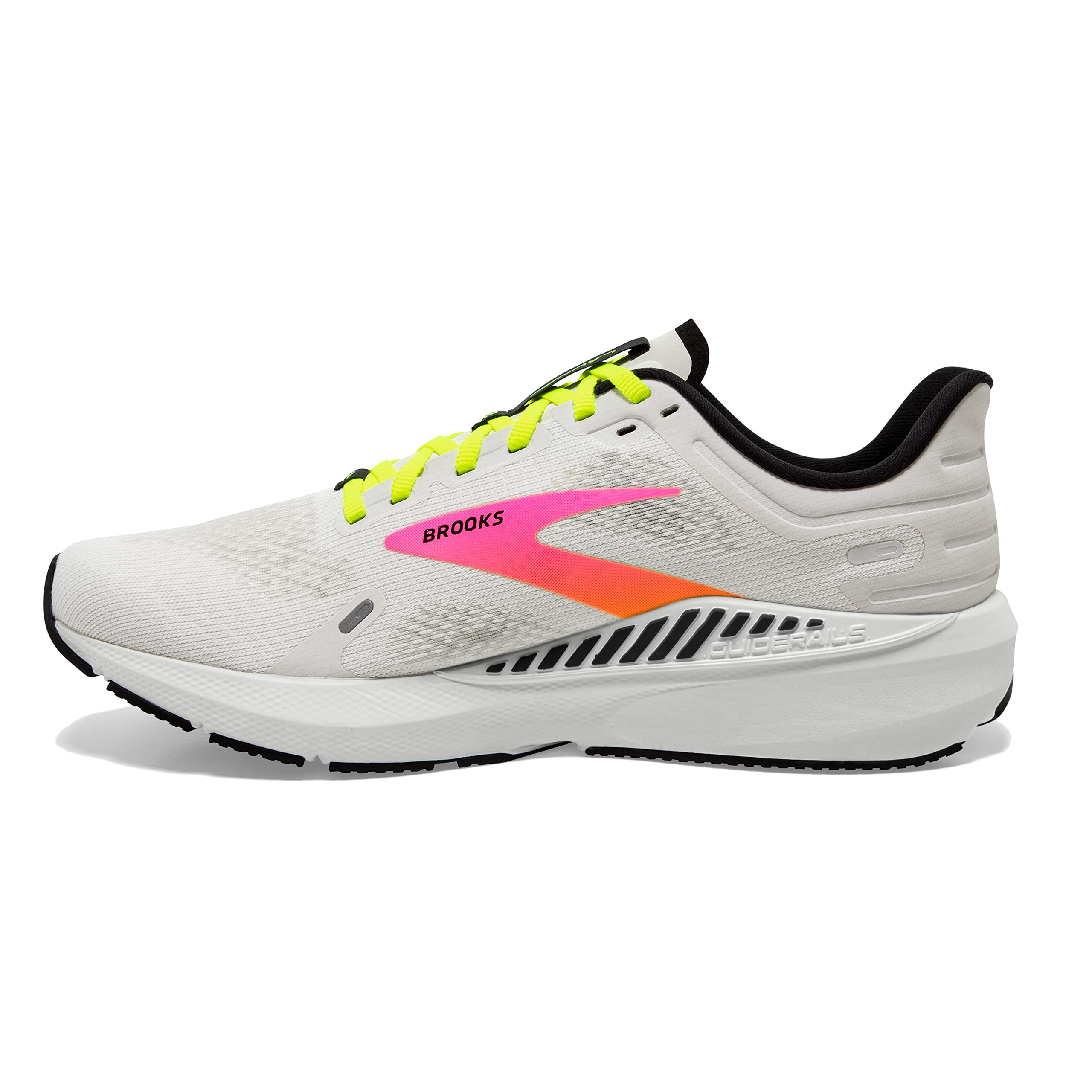 Brooks Men’s Launch GTS 9 Supportive Running Shoe - White/Pink/Nightlife - 11