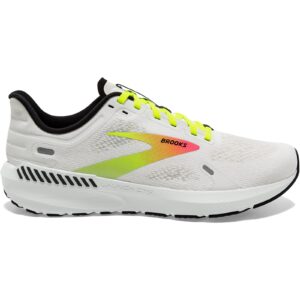 Brooks Men’s Launch GTS 9 Supportive Running Shoe - White/Pink/Nightlife - 11