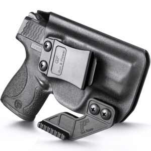 iwb kydex holsters compatible with smith and wesson m&p shield 9mm/.40, inside waistband concealed carry s&w shield iwb holster, adj. retention, rh