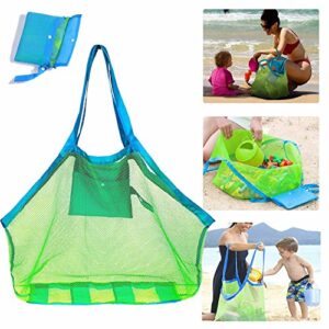 supmlc mesh beach bag extra large beach bags and totes tote backpack toys towels sand away for holding beach toys children' toys market grocery picnic tote