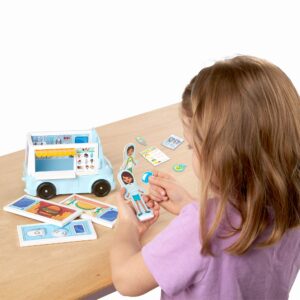 Melissa & Doug Magnetivity Magnetic Tiles Building Play Set – Food Truck