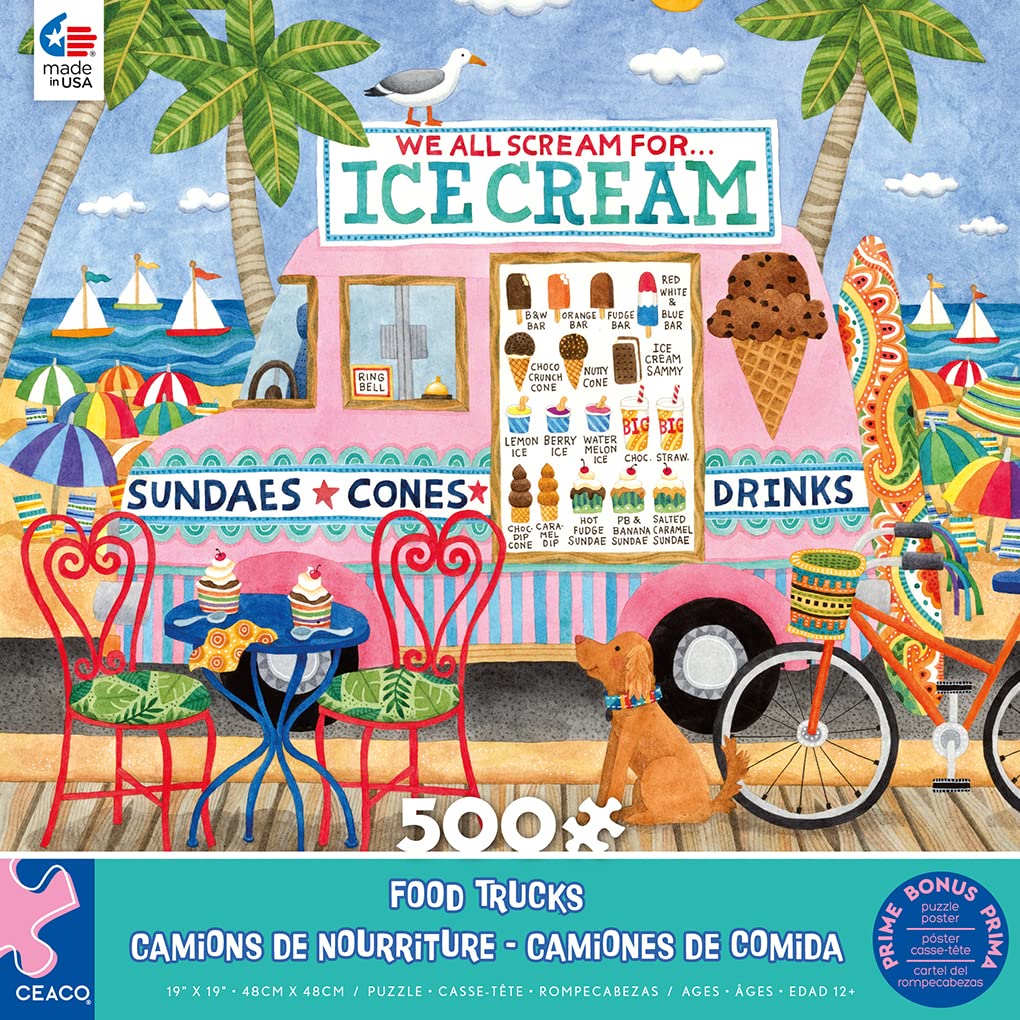 Ceaco - Food Trucks - Ice Cream Truck II - 500 Piece Jigsaw Puzzle