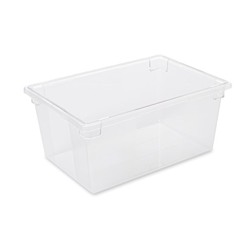 Rubbermaid Commercial Products Food Storage Box/Tote for Restaurant/Kitchen/Cafeteria, 16.5 Gallon, Clear (FG332800CLR)