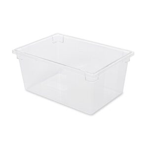 Rubbermaid Commercial Products Food Storage Box/Tote for Restaurant/Kitchen/Cafeteria, 16.5 Gallon, Clear (FG332800CLR)