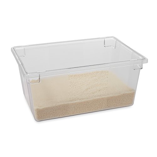 Rubbermaid Commercial Products Food Storage Box/Tote for Restaurant/Kitchen/Cafeteria, 16.5 Gallon, Clear (FG332800CLR)