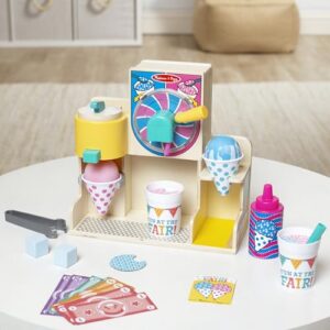 Melissa & Doug Fun at The Fair! Wooden Snow-Cone and Slushie Play Food Set - FSC Certified