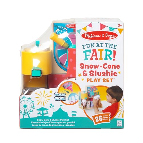 Melissa & Doug Fun at The Fair! Wooden Snow-Cone and Slushie Play Food Set - FSC Certified