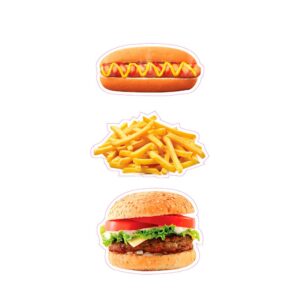 hot dog fries burger concession restaurant food truck die-cut vinyl sticker 10 inches