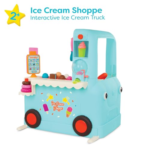 B. toys- Ice Cream Shoppe- Pretend Play Ice Cream Toys, Tablet & Accessories – Interactive Food Truck for Toddlers, Kids – Educational Pretend Play Set – 2 Years +