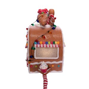 Kurt S. Adler 8.4-Inch Battery-Operated Light-Up Gingerbread Food Truck Table Piece, Multi