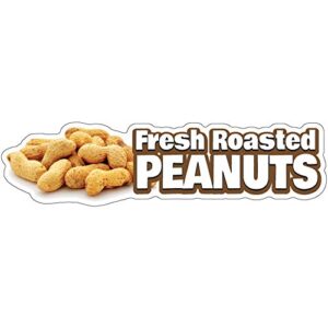 signmission fresh roasted peanuts concession stand food truck sticker, decal size: 12"