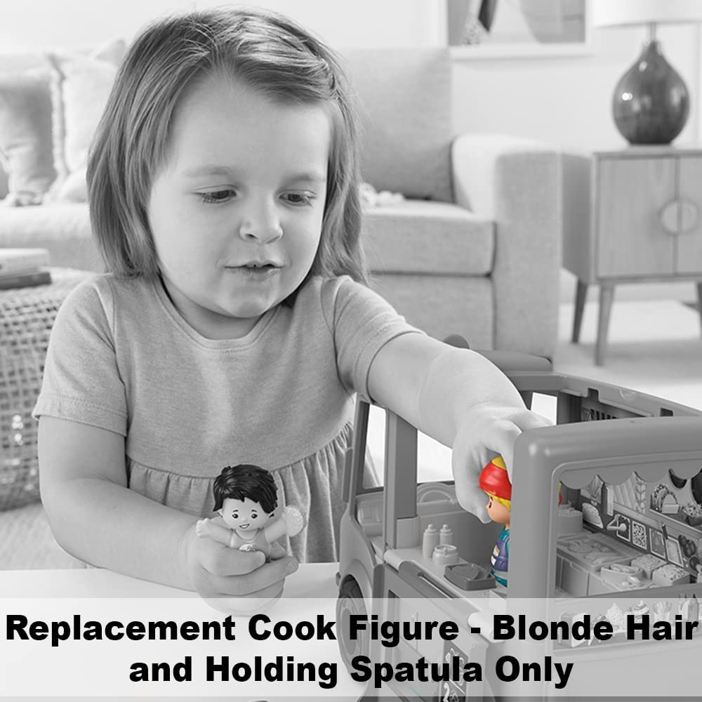 Replacement Part for Fisher-Price Little People Serve It Up Food Truck Playset - GTT73 ~ Replacement Cook Figure ~ Blonde Hair ~ Holding Spatula