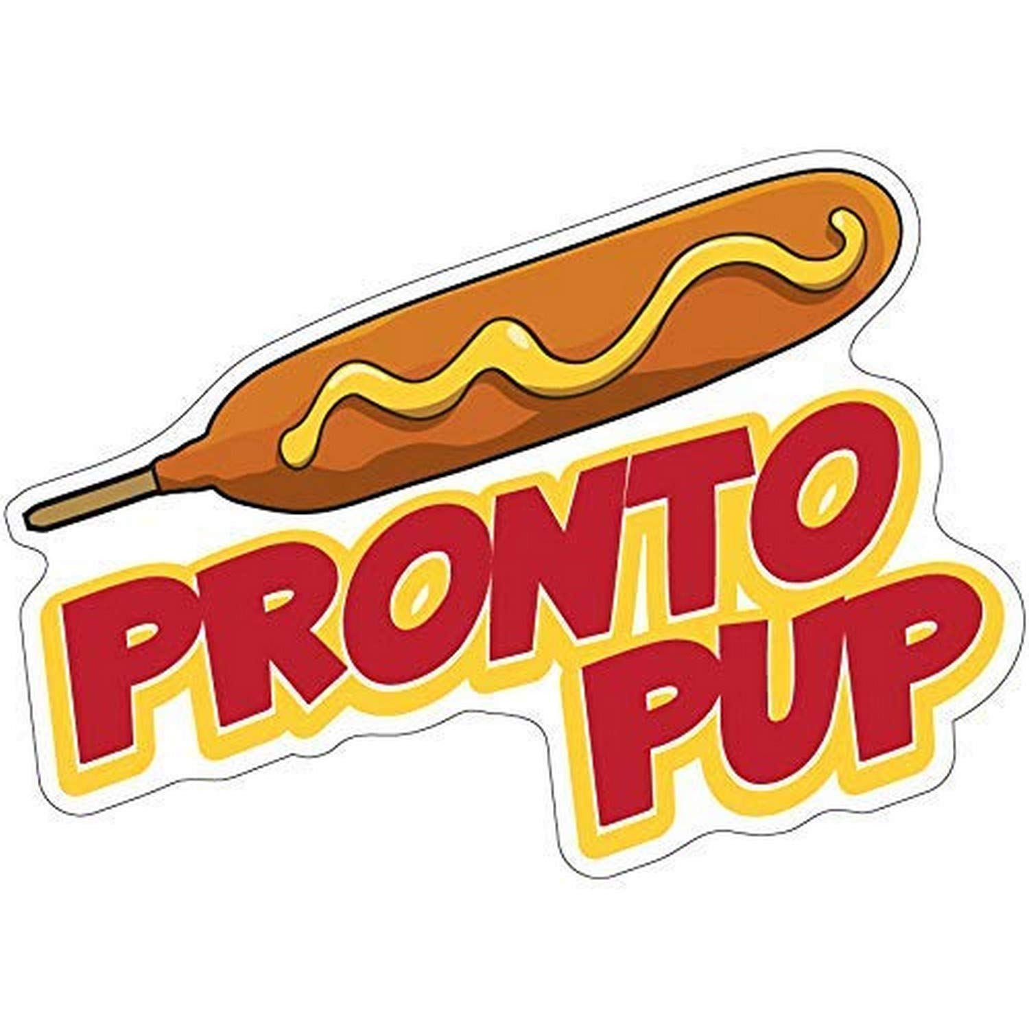 SignMission Pronto Pup Concession Stand Food Truck Sticker, Decal Size: 12"