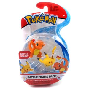 pokemon battle feature figure action ready (pikachu and charmander)