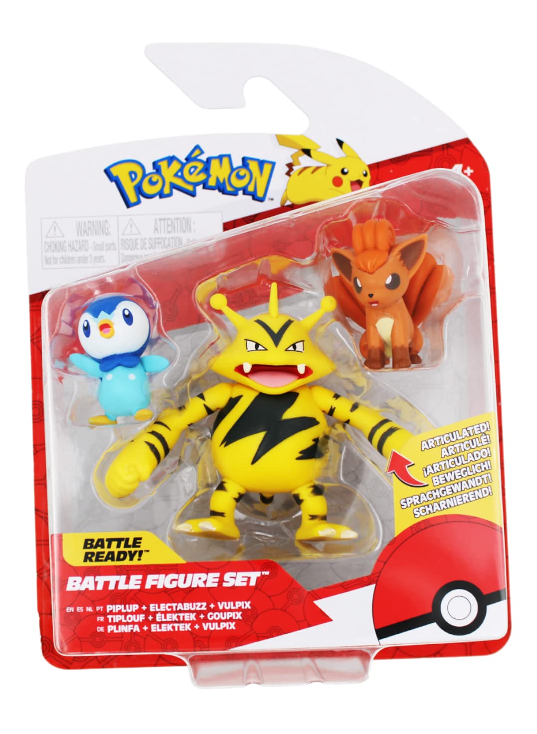 Pokemon Electabuzz Piplup Vulpix Battle Feature Figure Set Action Ready