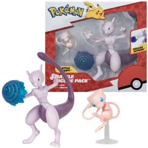 pokemon battle figure set 2 pack mew and mewtwo deluxe action ready