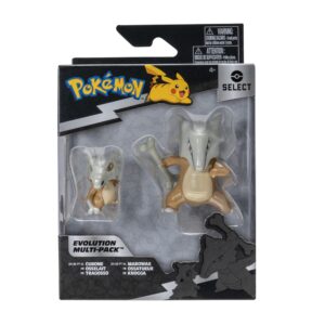 Pokémon Select Evolution 2 Pack - Features 2-Inch Cubone & 3-Inch Marowak Battle Figures - Authentic Details