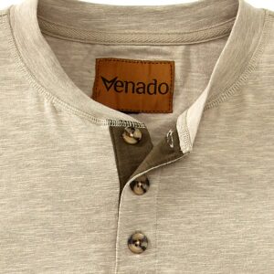 Venado Long Sleeve Shirts for Men – Flex Henley Shirts for Men Outdoor Wear (XX-Large, Oatmeal)