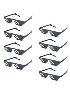 onnea fashion 8 pack thug life glasses, deal with it glasses swag glasses pixelated glasses