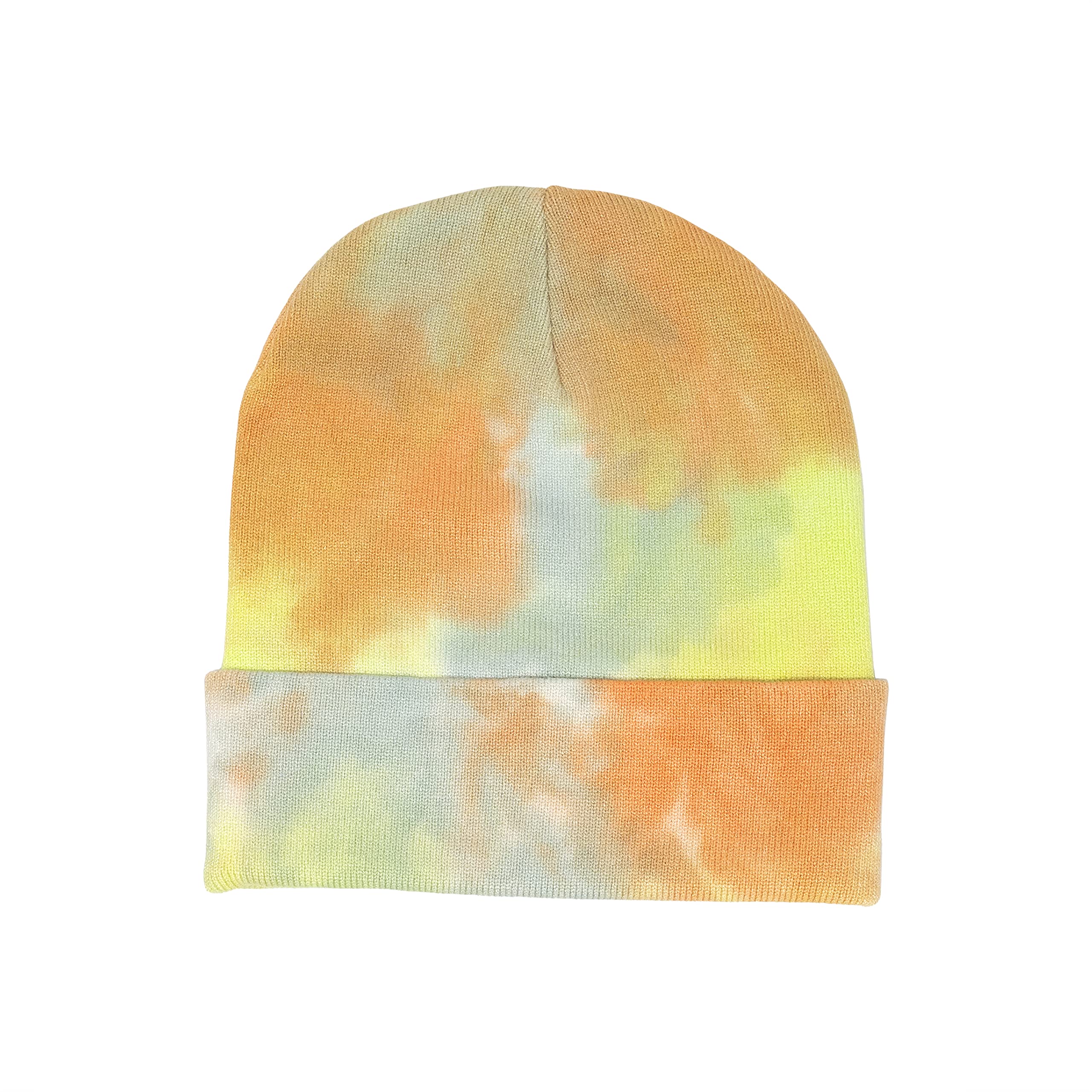 Twitch Beanie - Orange/Green Tie Dye